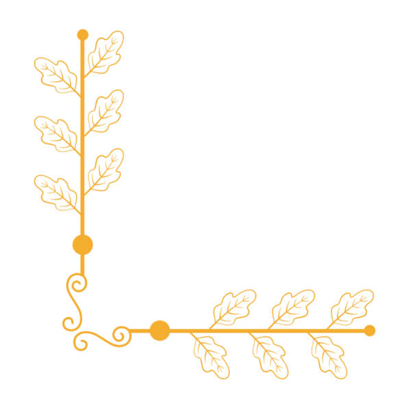 Download Stylized Oak Leaf Corner Design Borders & Corners Online ...