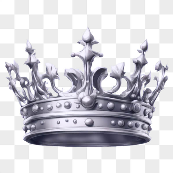 Download Elegant Silver Crown with Intricate Design Cartoons Online ...