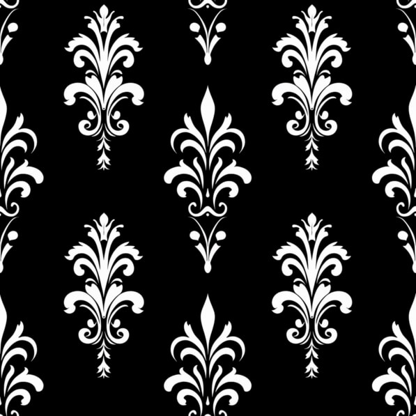 Download Black and White Damask Pattern Patterns Online - Creative Fabrica