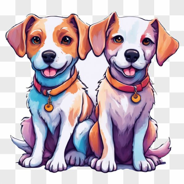 Download Two Animated Dogs Sitting Together Cartoons Online - Creative ...