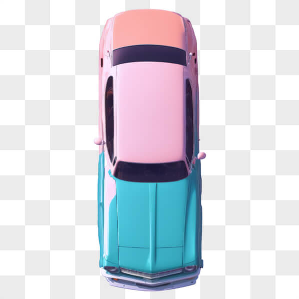 Buntes Vintage-Auto von oben Cartoons online herunterladen – Creative ...