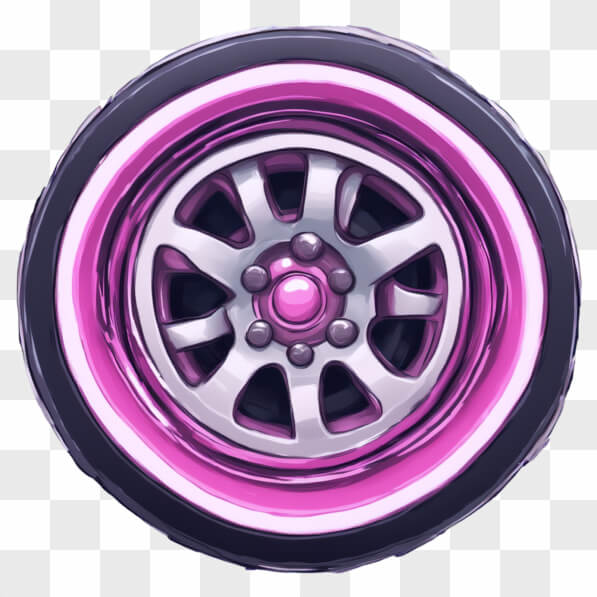 Download Stylized Wheel with Pink Accents Cartoons Online - Creative ...