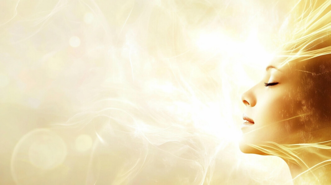 Download Serene Woman in Radiant Light Backgrounds Online - Creative ...