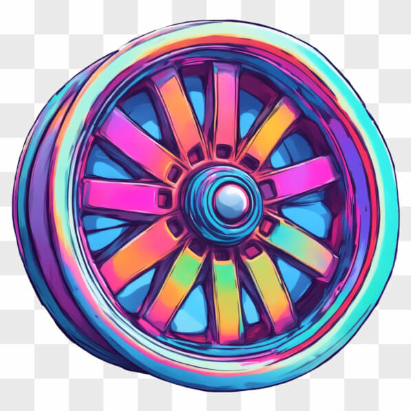 Baixe Roda Artística Colorida Cartoons - Creative Fabrica