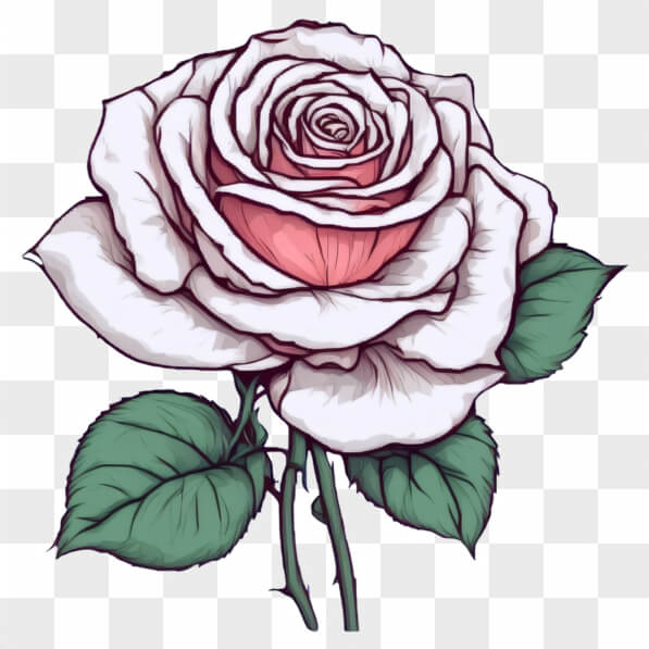 Download Detailed Illustration of a Rose Cartoons Online - Creative Fabrica