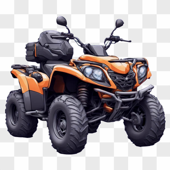Download Orange All-Terrain Vehicle (ATV) Cartoons Online - Creative ...