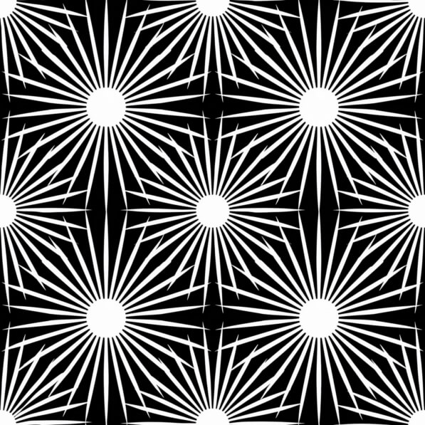 Download Geometric Sunburst Pattern in Black and White Patterns Online ...