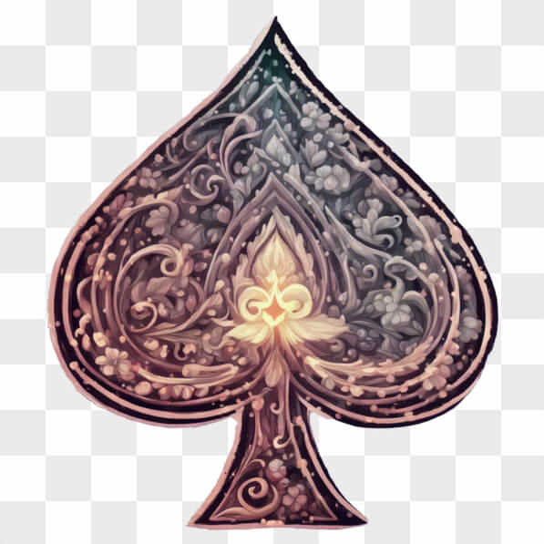 Download Intricate Floral Spade Design Cartoons Online - Creative Fabrica