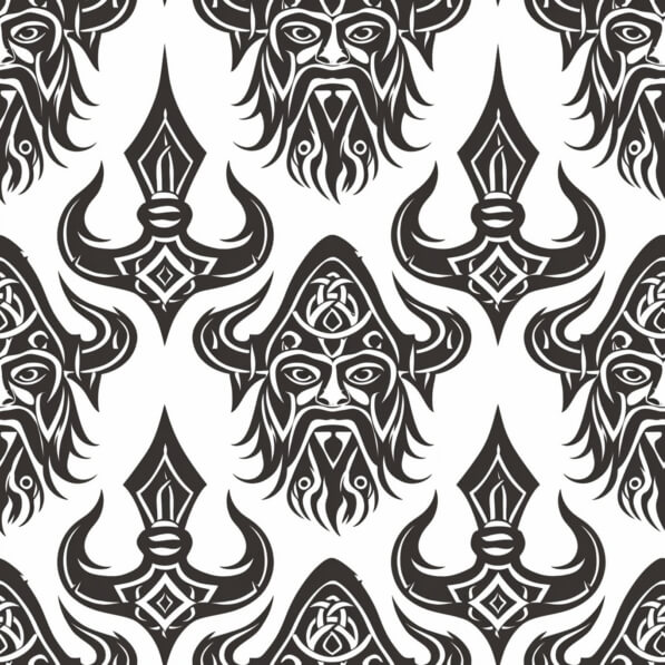 Download Intricate Black and White Viking Pattern Patterns Online ...
