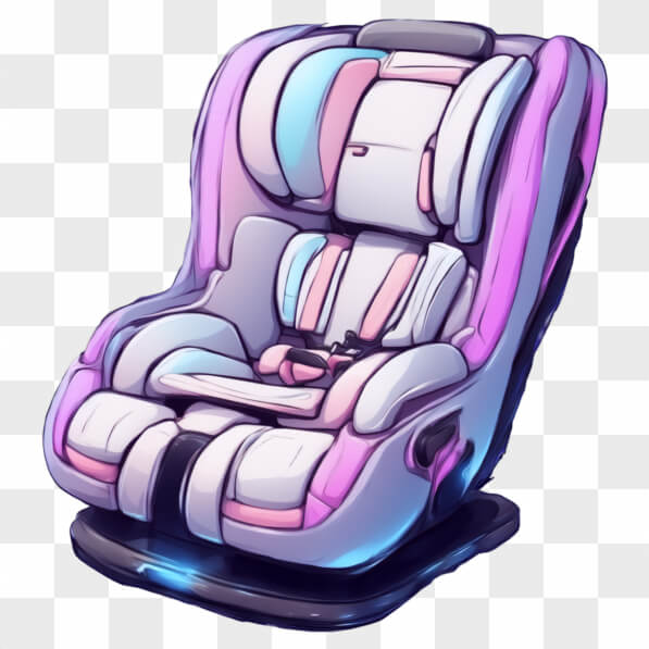 Download Colorful Child Car Seat Cartoons Online - Creative Fabrica