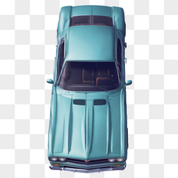 Descarga Coche vintage desde arriba en color turquesa Cartoons En Línea ...