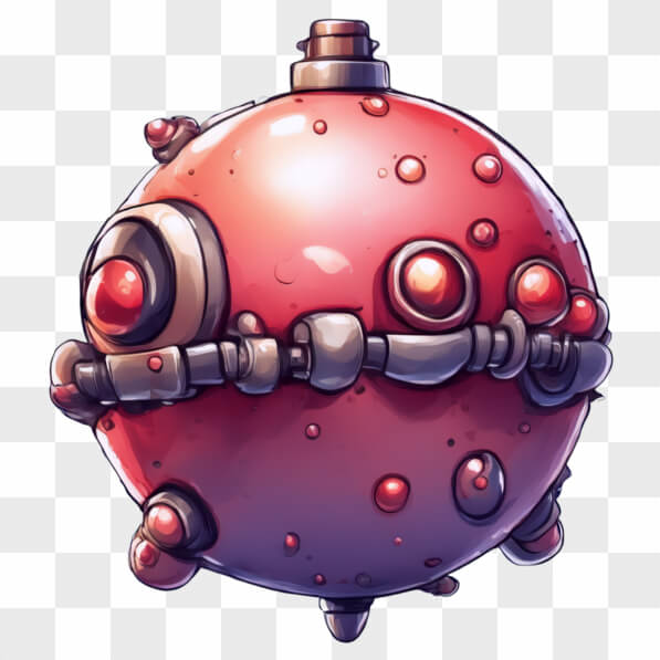Download Stylized Red Robot Sphere Cartoons Online - Creative Fabrica