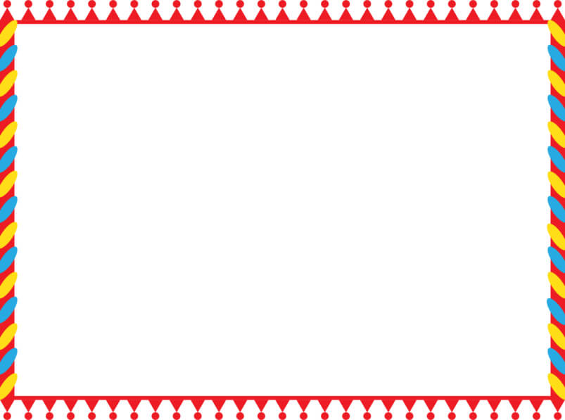 Descarga Borde decorativo colorido sobre fondo blanco Marcos En Línea ...