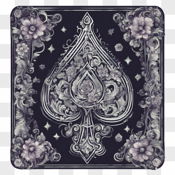 Download Intricate Floral Spade Design Cartoons Online - Creative Fabrica