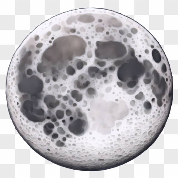 Download Illustration of the Moon with craters and textured surface ...
