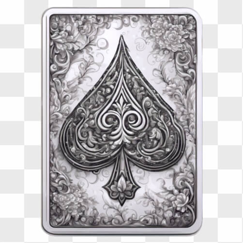 Download Ornate Playing Card Design Featuring Spade Symbol Cartoons ...