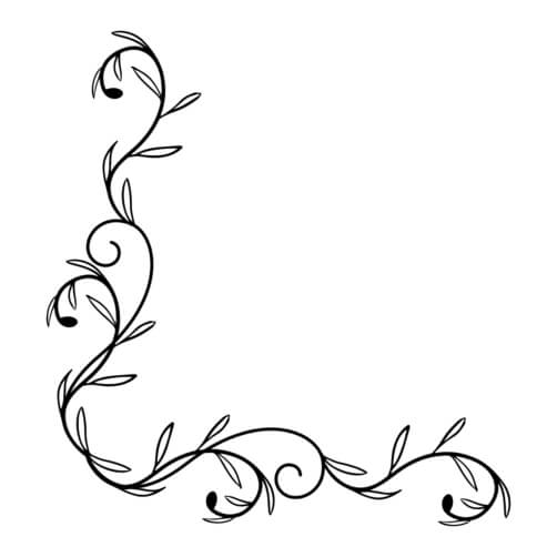 Download Decorative Vine Design Borders & Corners Online - Creative Fabrica