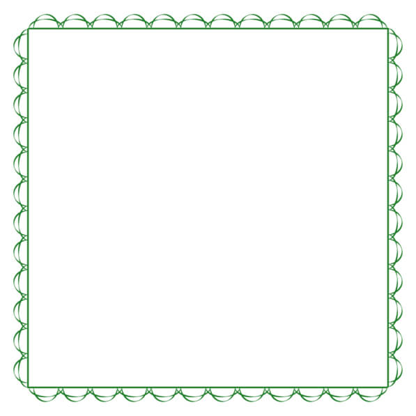 Download Green Scalloped Border Design Frames Online - Creative Fabrica