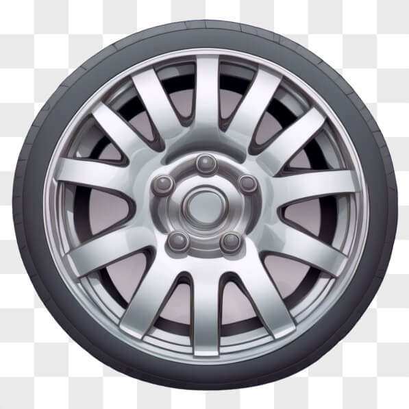 Download Alloy Wheel with Tire Cartoons Online - Creative Fabrica