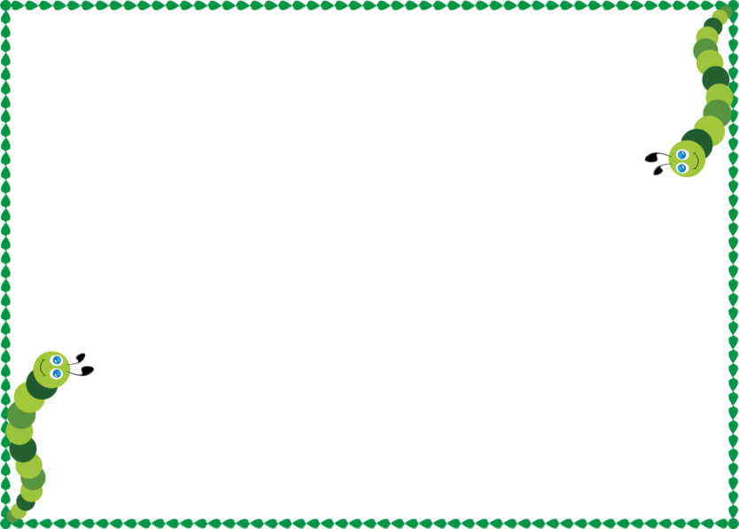 Download Playful Caterpillar Border Design Frames Online - Creative Fabrica