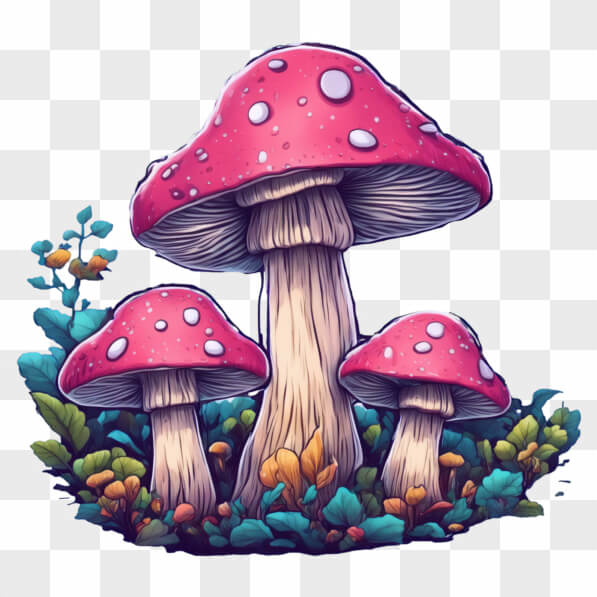 Descarga Grupo de Setas Coloridas en un Entorno Frondoso Cartoons En ...