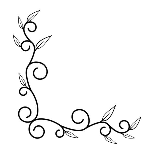 Download Decorative Black Vine Design Borders & Corners Online ...