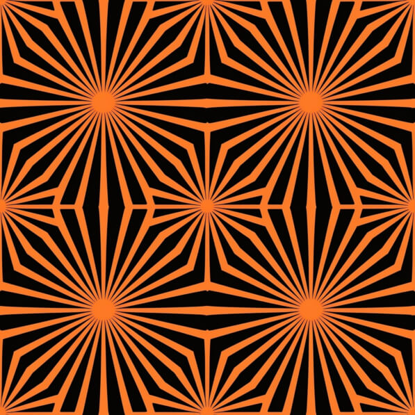 Download Geometric Radiating Pattern in Orange and Black Patterns ...
