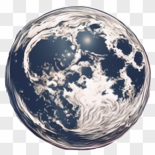 Download Stylized Moon with Clouds Cartoons Online - Creative Fabrica