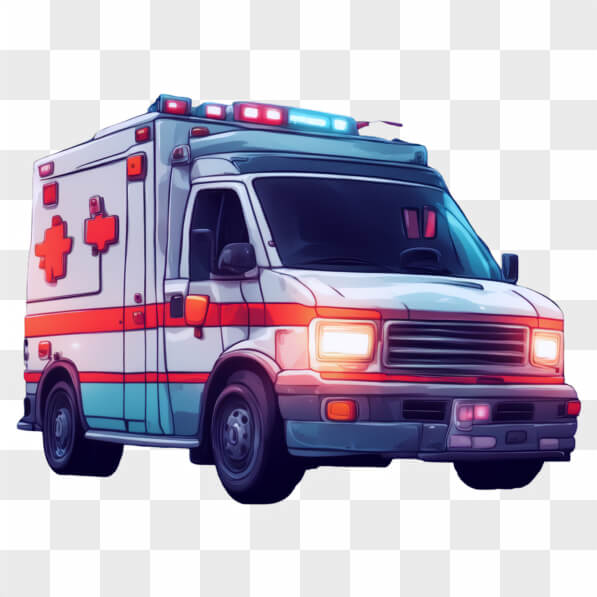 Download Stylized Ambulance with Emergency Lights Cartoons Online ...