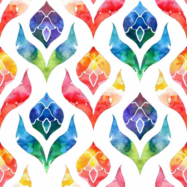 Download Colorful Watercolor Floral Pattern Patterns Online - Creative ...