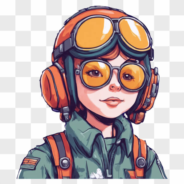 Download Stylized Aviator Character Cartoons Online - Creative Fabrica