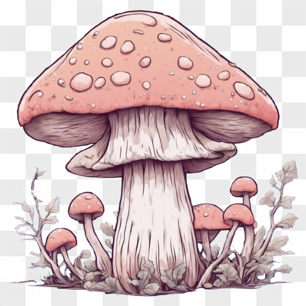 Download Whimsical Pink Mushroom Illustration Cartoons Online ...