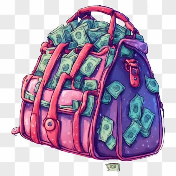 Download Backpack Full of Money Cartoons Online - Creative Fabrica
