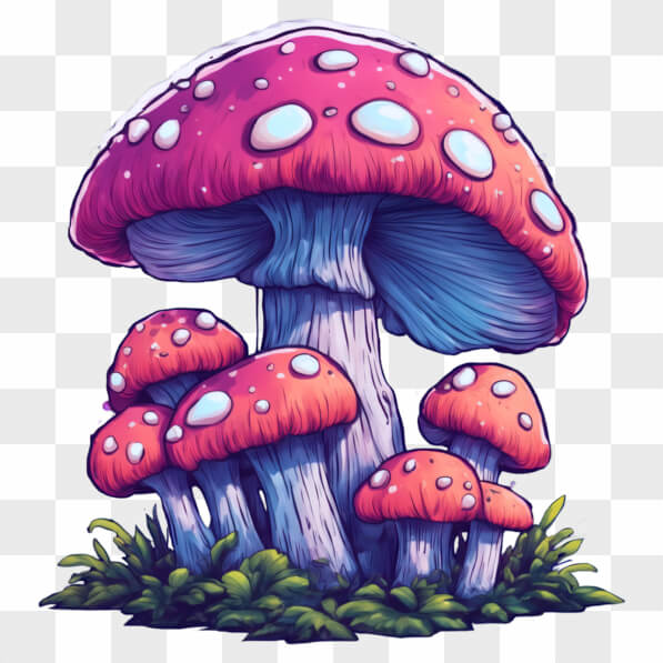 Download Vibrant Colorful Mushrooms Illustration Cartoons Online ...