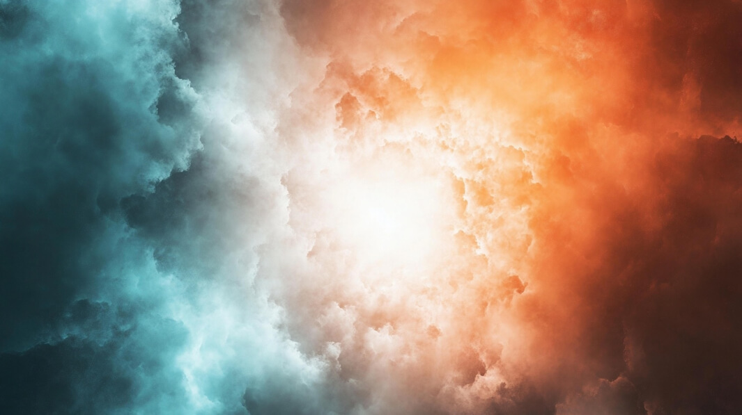 Download Dynamic Cloud Formation in Turquoise and Orange Backgrounds ...