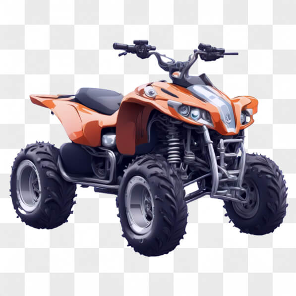 Download Vibrant Orange ATV Cartoons Online - Creative Fabrica