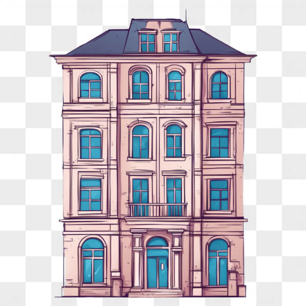 Download Classic Multi-Story Building Illustration Cartoons Online ...