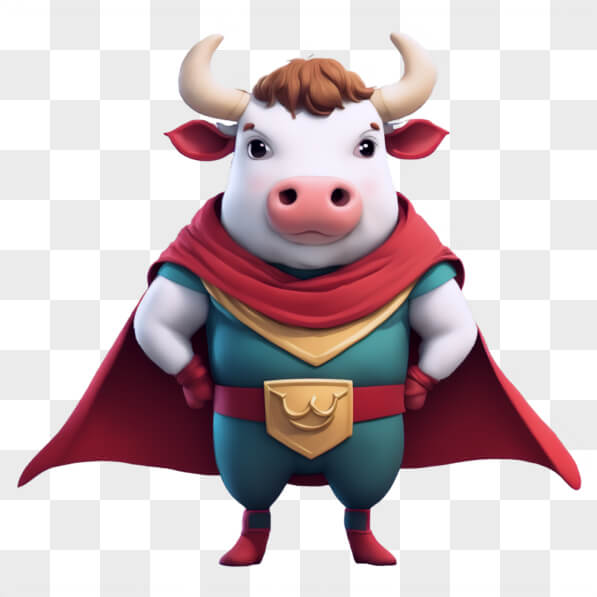 Download Superhero Cow Character Cartoons Online - Creative Fabrica