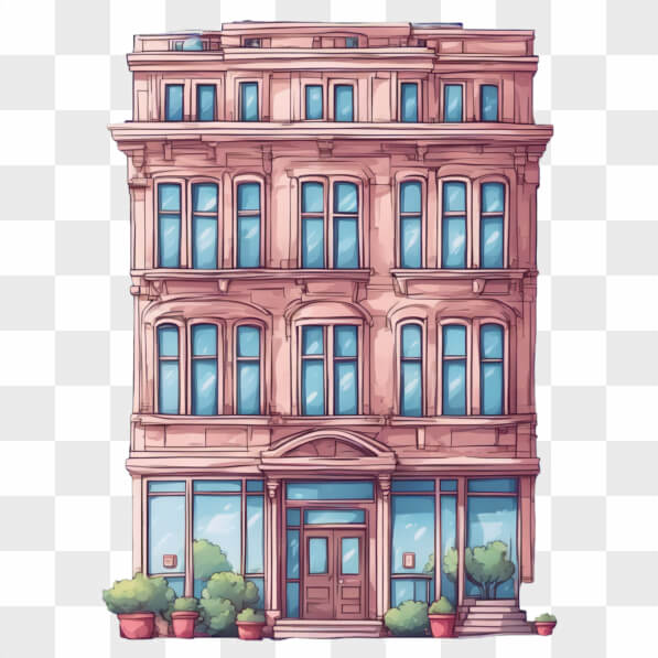 Descarga Ilustración de Edificio Clásico Elegante Cartoons En Línea ...