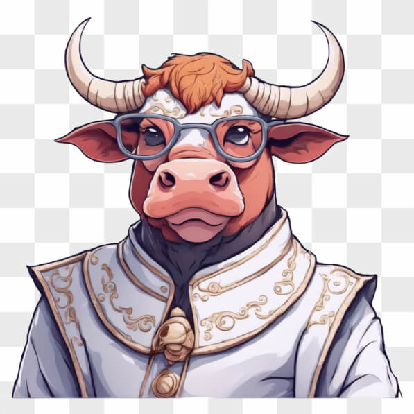 Download Sophisticated Cow Character Cartoons Online - Creative Fabrica