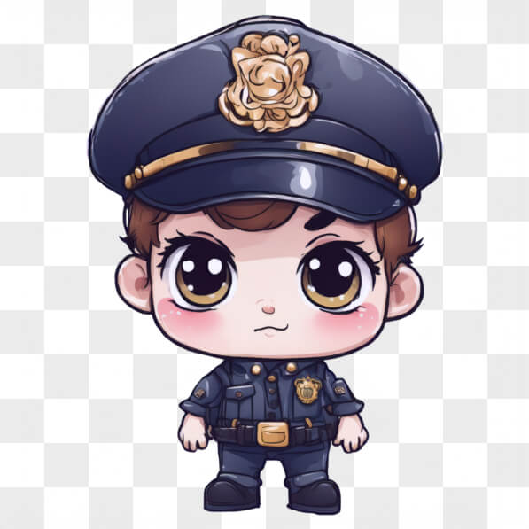 Download Chibi Police Officer Character Cartoons Online - Creative Fabrica
