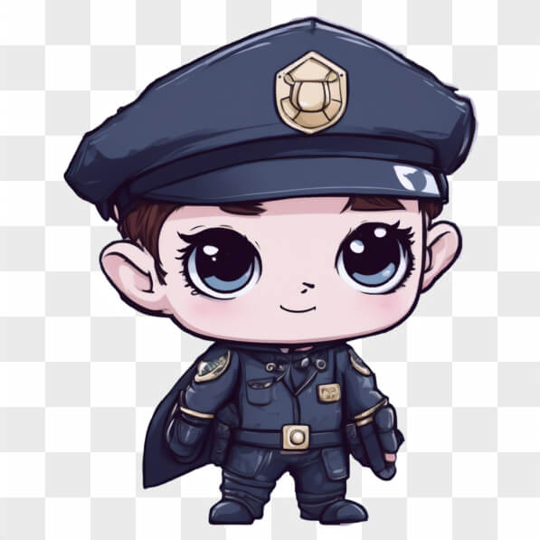Download Chibi Police Officer Character Cartoons Online - Creative Fabrica