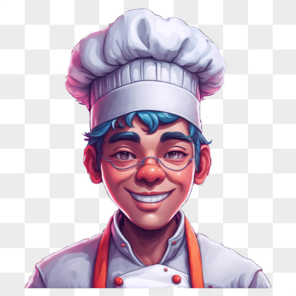 Descarga Joven chef con cabello azul y gorro de chef Cartoons En Línea ...