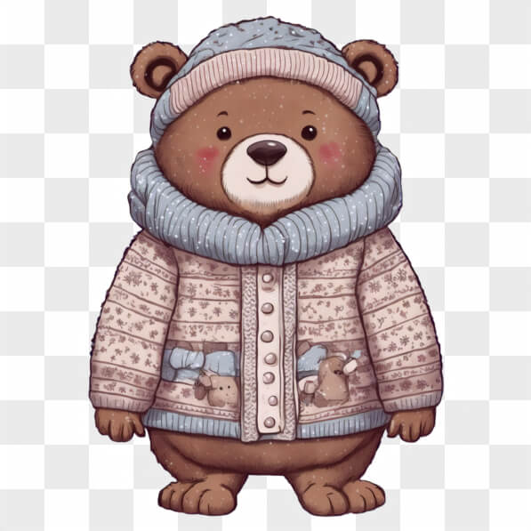 Descarga Osito lindo en atuendo de invierno Cartoons En Línea ...