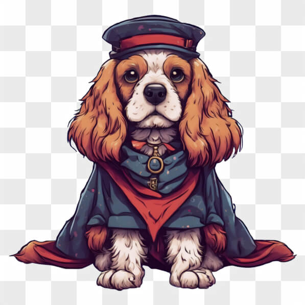 Download Dog in Conductor Costume Cartoons Online - Creative Fabrica