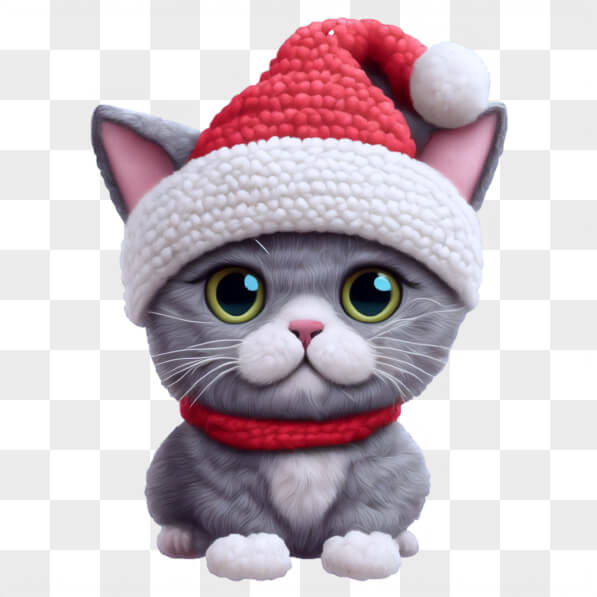 Descarga Gato de dibujos animados festivo con gorro de Santa Cartoons ...