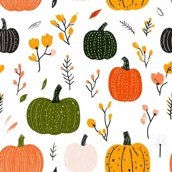 Download Autumn Pumpkin Pattern Patterns Online - Creative Fabrica