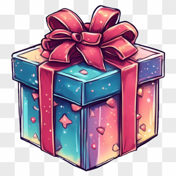 Download Festive Gift Box with Colorful Wrapping Cartoons Online ...