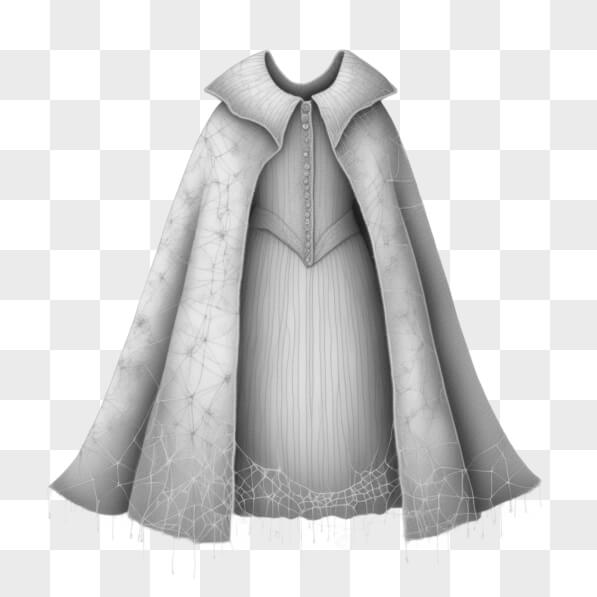 Download Stylized Cloak Design in Grayscale Sketches Online - Creative ...