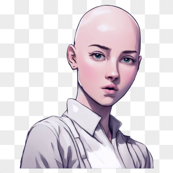 Download Bald Female Character in Digital Art Style Cartoons Online ...